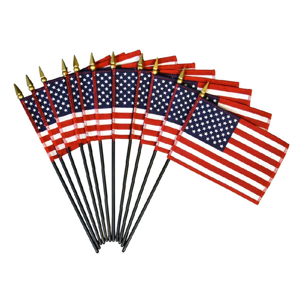 Miniature American Giveaway Flags with Balltop or Speartop